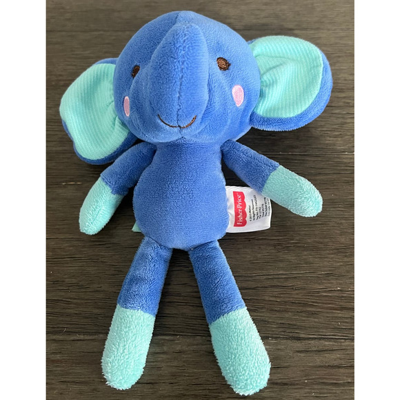 Fisher-Price | Toys | Fisher Price Blue Elephant Rattle Plush | Poshmark